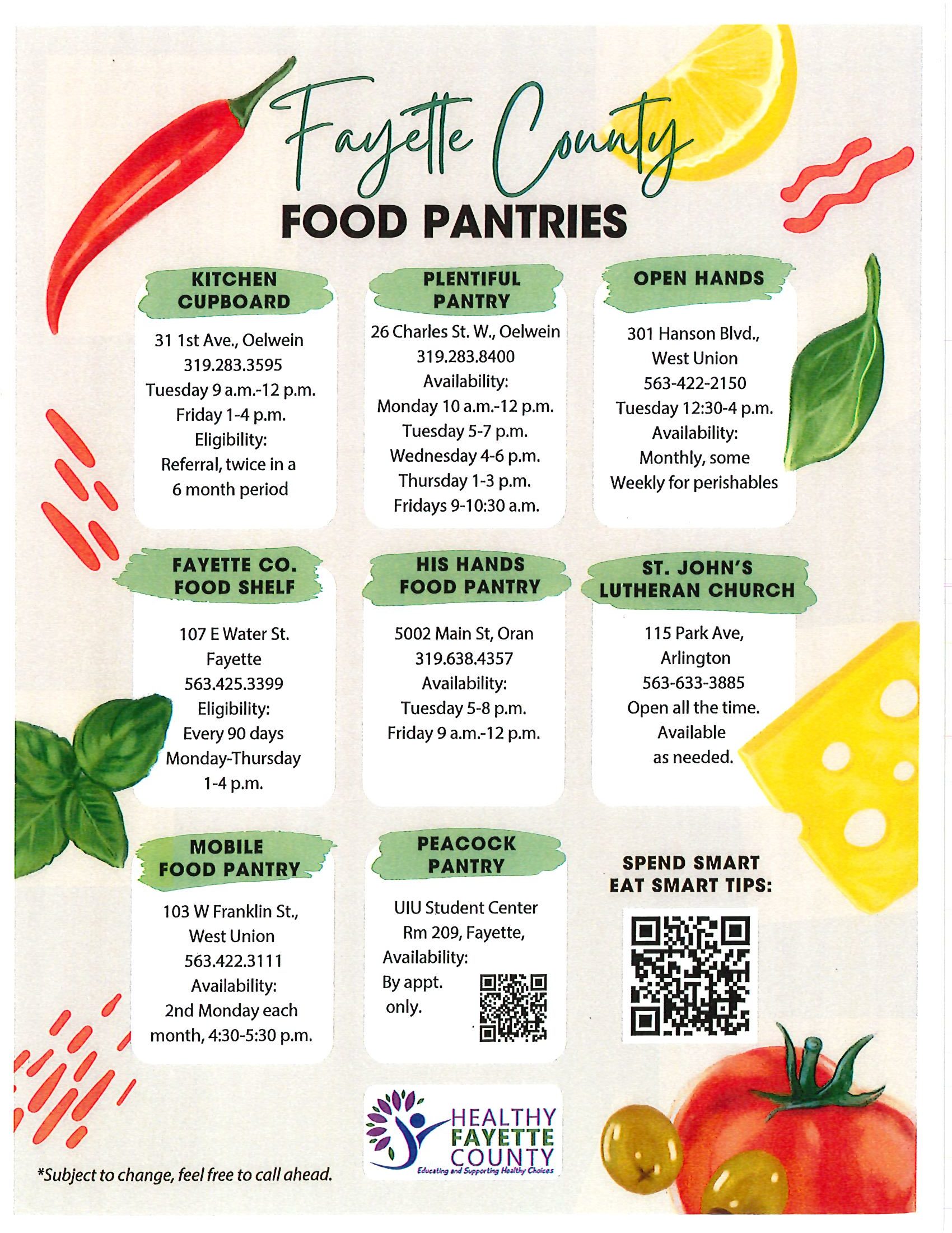 Fayette Co. Food Pantries – City of Clermont Iowa